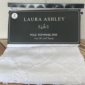 Laura Ashley | Accents | Laura Ashley Two 38 X 84 Panels Sheer White ...